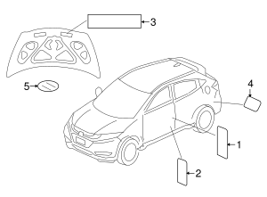 2016-2017 Honda HR-V Spec Label 42762-T7W-A00 | Genuine Honda Parts