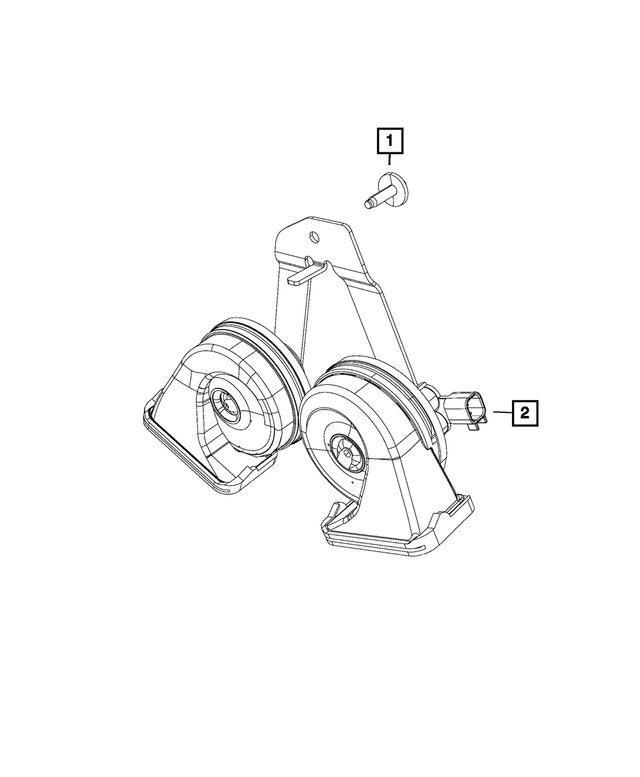 2020-2025 Ram 1500 Horn And Bracket 68290864AC | Mopar eStore