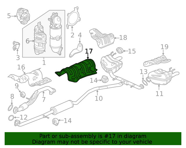 2017-2021 Honda Civic Heat Deflector 74611-TEA-T00 | Clarkknapp Honda