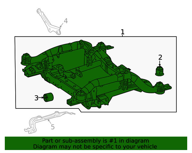 2020-2023 Mercedes-Benz GLE 350 Suspension Subframe Crossmember 167-330 ...