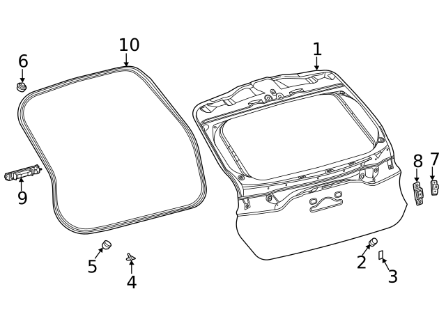 2021-2024 Toyota Venza Lift Gate 67005-48A50 | Toyota Parts Center