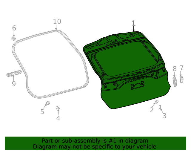 2021-2024 Toyota Venza Lift Gate 67005-48A50 | Toyota Parts Center