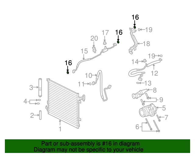 Genuine OEM Center AC Line O-Ring Part# JUU500010 Fits 2006-2016 Land ...
