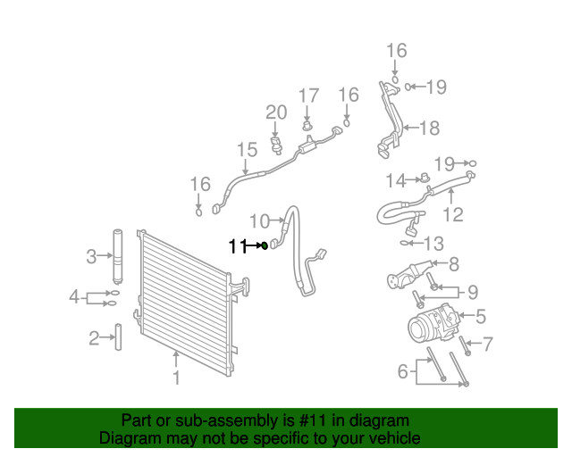 2006-2011 Land Rover AC Line O-Ring JUU500020 | JaguarParts.com