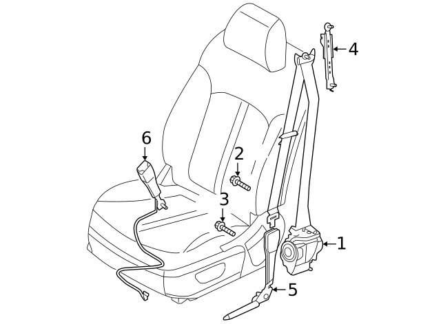 11278-06161 - Belt & Retractor Upper Bolt 2019-2023 Kia | Kia.Parts Store