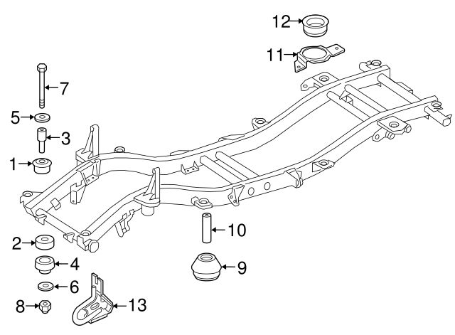 460-317-04-35 - Body Mount Cushion 2002-2018 Mercedes-Benz ...