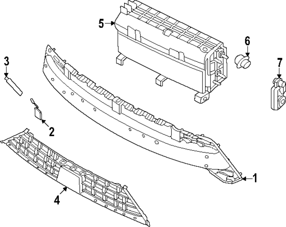 2024-2025 Hyundai Kona Lower Grille 86531-BE700-EB | Hyundai Wholesale ...