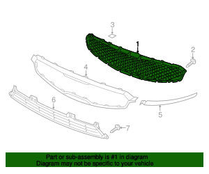 86352-F6000 - Upper Grille 2017-2019 Kia Cadenza | Kia.Parts Store