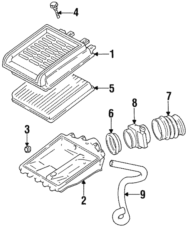 1996-1997 Pontiac Firebird Hose Secd Air Injn Pump 12529240 ...