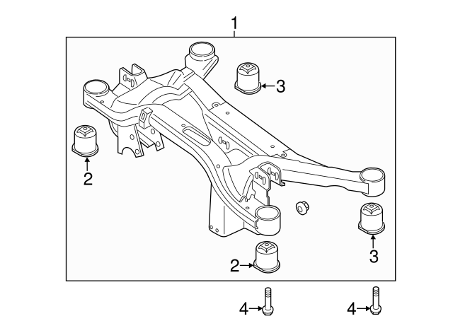 2015-2020 Audi Suspension Cross-Member Front Mount 5Q0-505-145-F ...