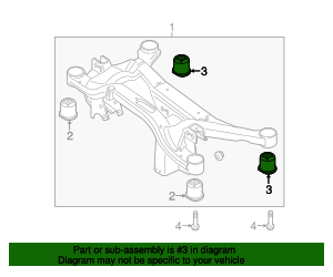 5Q0-505-145-H - Suspension Crossmember Insulator 2015-2024 Audi ...
