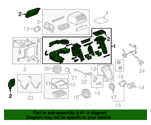23388562 - Heater and Air Conditioning Evaporator Case 2010-2017 GM ...