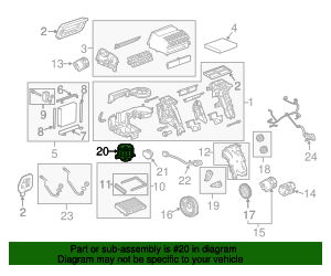 2011-2016 GM Heating and Air Conditioning Blower Motor with Wheel ...