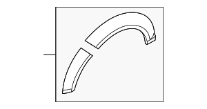 Genuine Audi 4L0-071-069-B-9AX | Wheel Opening Molding | FREE Shipping ...