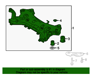 Cross-member Complete 62405-G8050-AS | OEM Parts Online