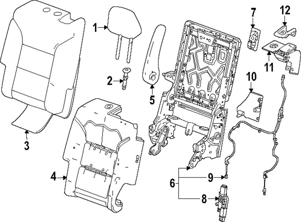 2024-2025 GM Child Restraint Anchor Plate Bezel 85643853 GM ...