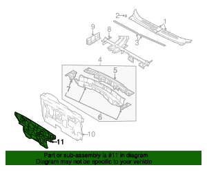 2002-2004 Hyundai Santa Fe Insulator 84124-26011 | Hyundai Wholesale Direct