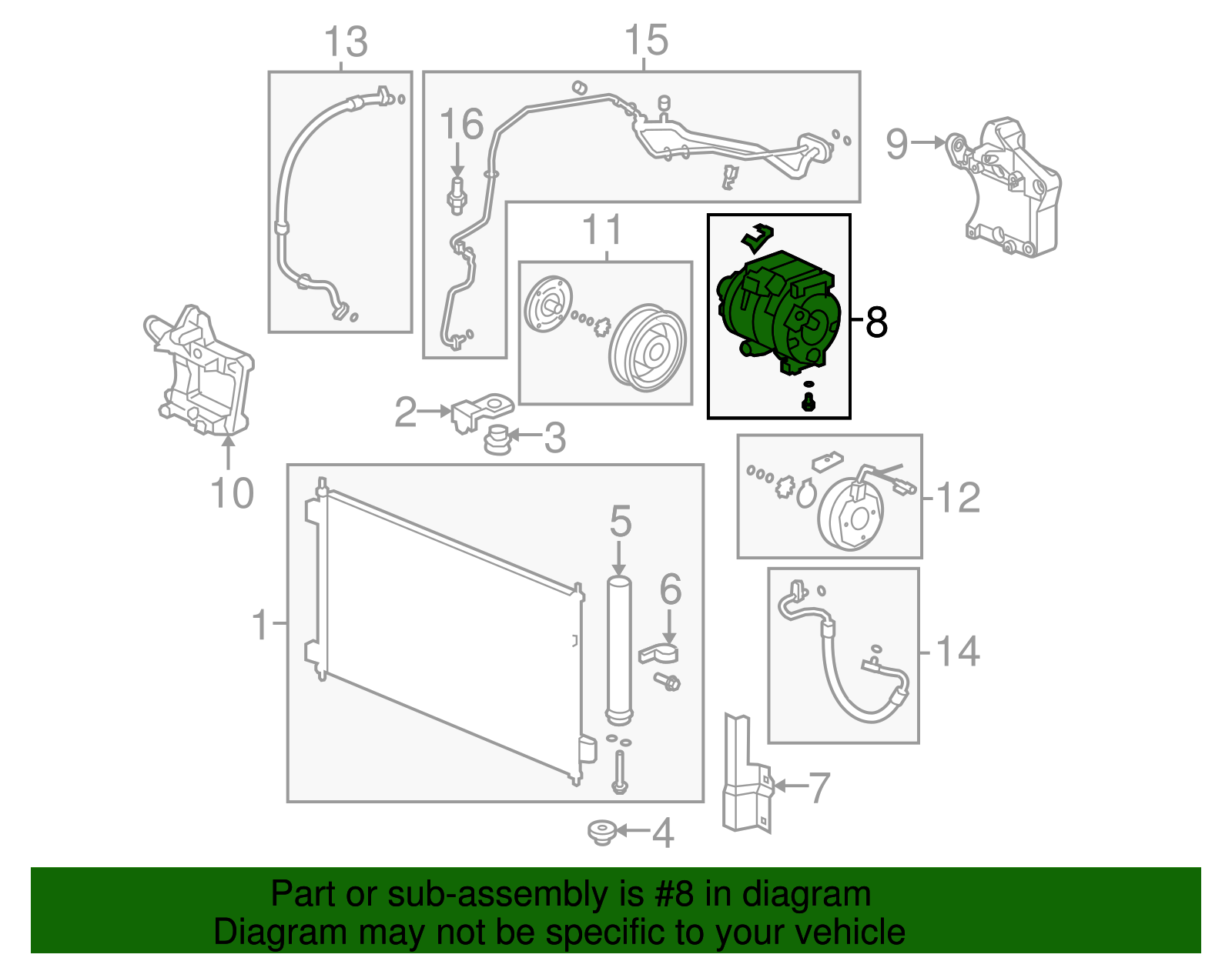 38810-R70-A01 - Compressor | Honda Parts Cheap