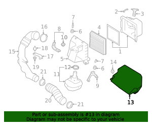 2019-2024 Subaru Ascent Air Inlet Duct 46012XC00A | Subaru Parts Store
