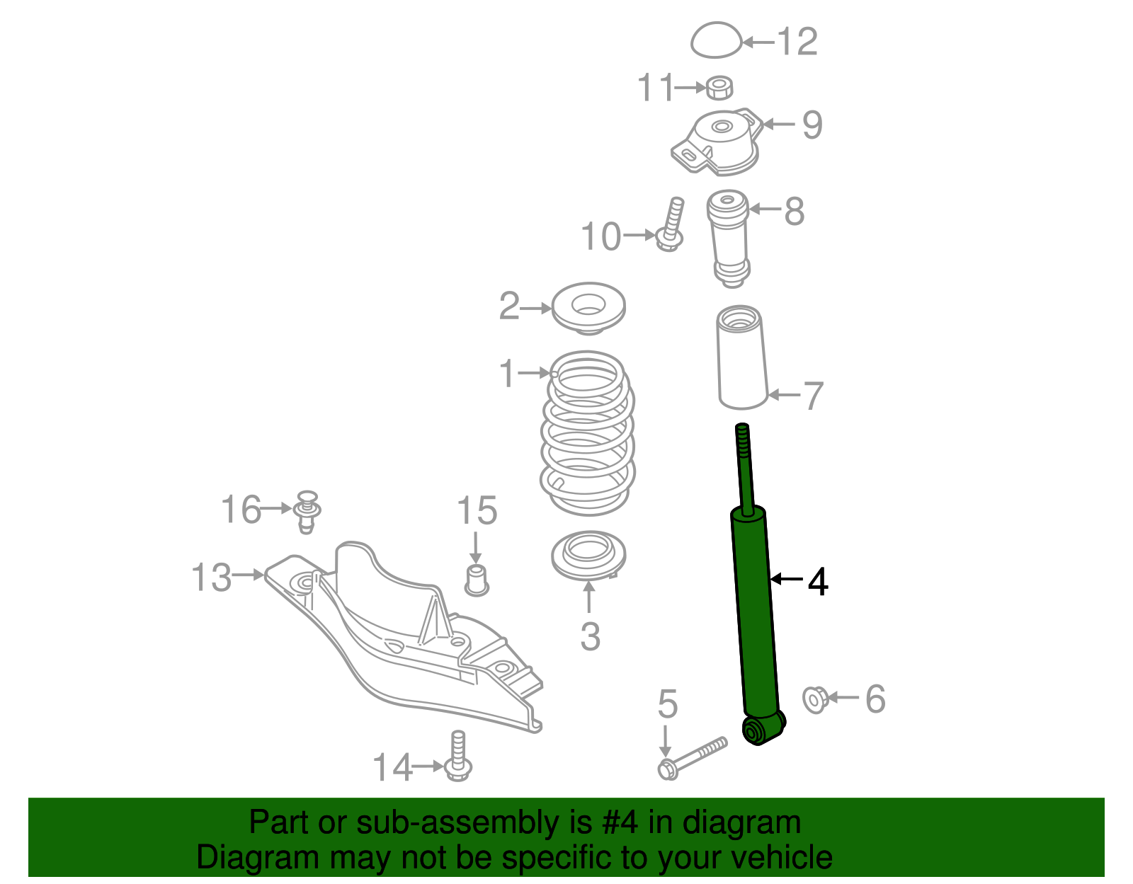2018-2024 Volkswagen Tiguan Suspension Shock Absorber 5QN-513-049-AM ...