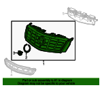 2016-2017 Cadillac XTS Front Upper Grille 23337017 | TascaParts.com