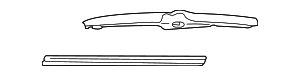 85242-02040 - Back Glass Wiper Blade (Right, Rear) 2009-2018 Toyota ...
