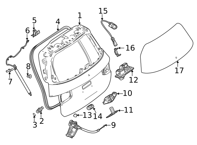 177-740-35-00 - Liftgate Hinge 2020-2023 Mercedes-Benz ...