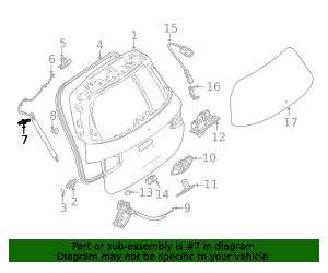 000-993-46-00 - Lift-Gate Support Strut Holder 2020-2023 Mercedes-Benz ...