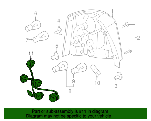 LR023156 - Tail Light Harness 2011-2012 Land Rover LR2 | AutoNation Parts