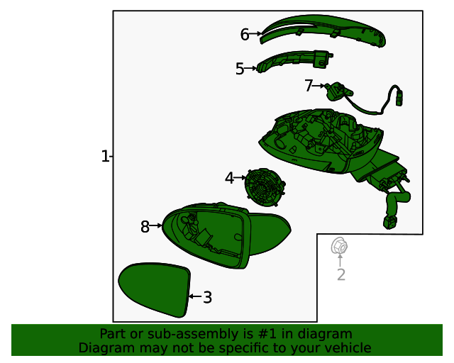 2020-2023 Hyundai Sonata Mirror Assembly 87610-L0010 | OEM Parts Online