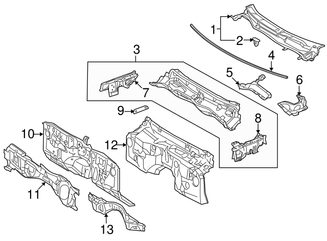 55706-53010 - Cowl Side Panel - 2006-2015 Lexus | MyLexusParts