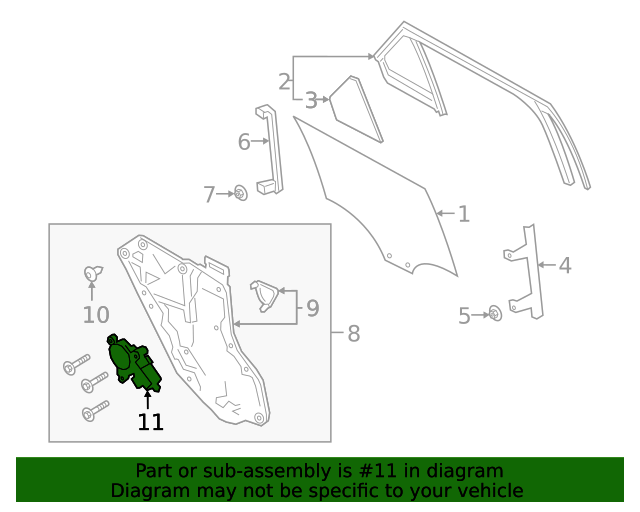 2020 Lincoln Aviator Window Motor - Driver's Side (LH) LC5Z-5823395-A ...