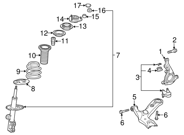 2010-2012 Lexus HS250h Strut Bearing 48619-28010 | OEM Parts Online