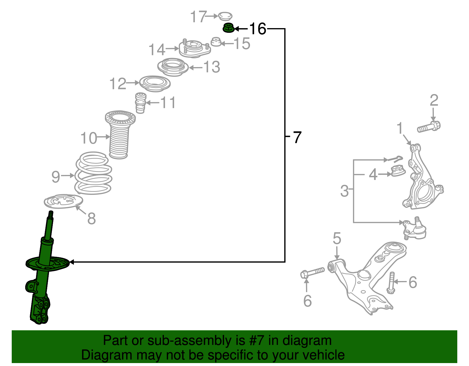48510-79075 - High-Quality Suspension Strut for 2010-2012 Lexus HS250h ...