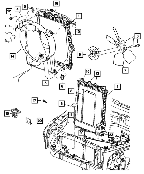 Radiator and Related Parts for 2007 Chrysler Aspen | Mopar eStore