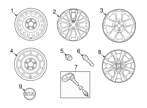 2012-2017 Kia Rio OEM NEW 2012-2017 Kia Rio Sedan Wheel Rim Assembly ...