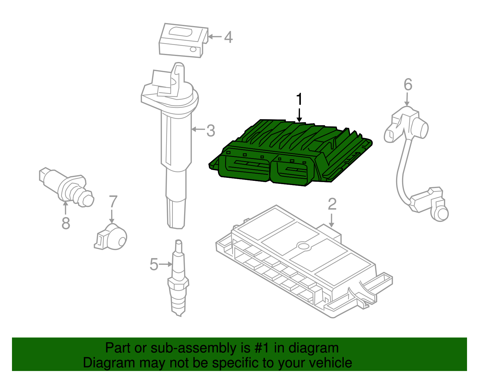 12147616431 - 2010-2016 BMW Basic Control Unit DME 121040 (12-14-7-616 ...