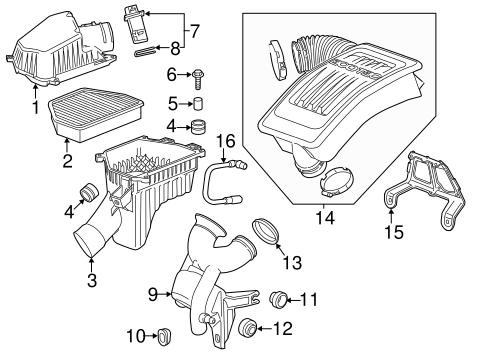 Air Intake for 2014 Chevrolet Captiva Sport | GM Parts Center