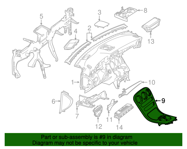 2016-2019 Mercedes-Benz Center Bezel 253-680-61-02 | AutoNationParts.com