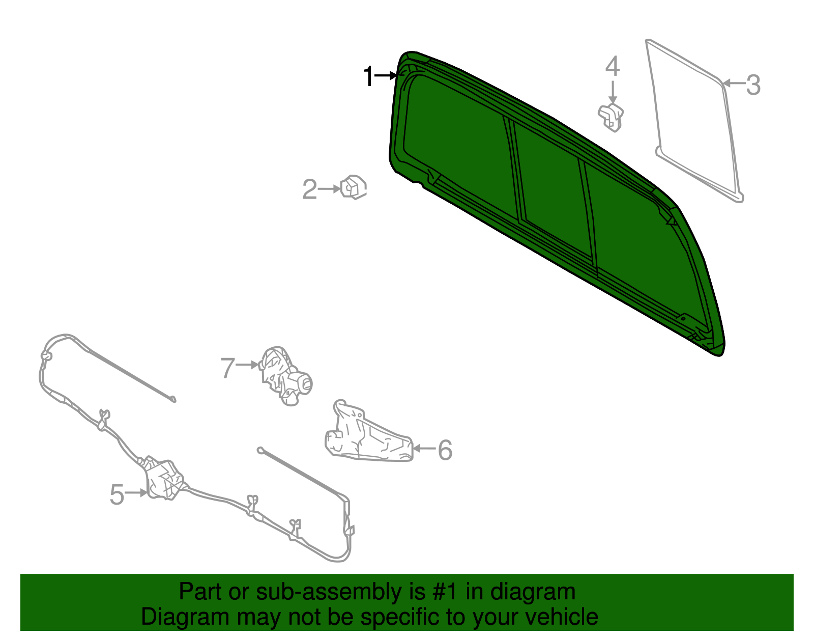 2017-2023 Toyota Tacoma Back Glass 64810-04131 | OEM Parts Online