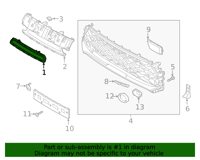 86351-K0500 - Upper Grille 2020-2022 Kia Soul | Kia.Parts Store