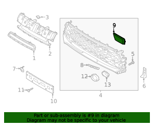 86381-K0500 - Grille Molding 2020-2022 Kia Soul | Kia.Parts Store