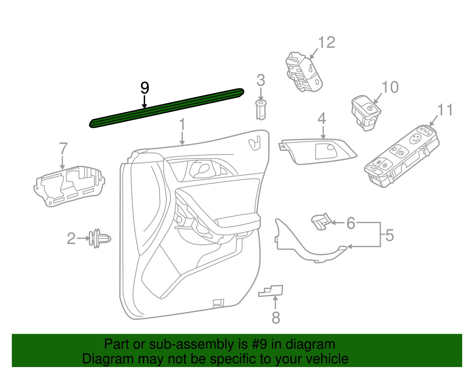 2017-2019 Infiniti QX30 Belt Weather-Strip 80835-5DA0A | Faulkner ...