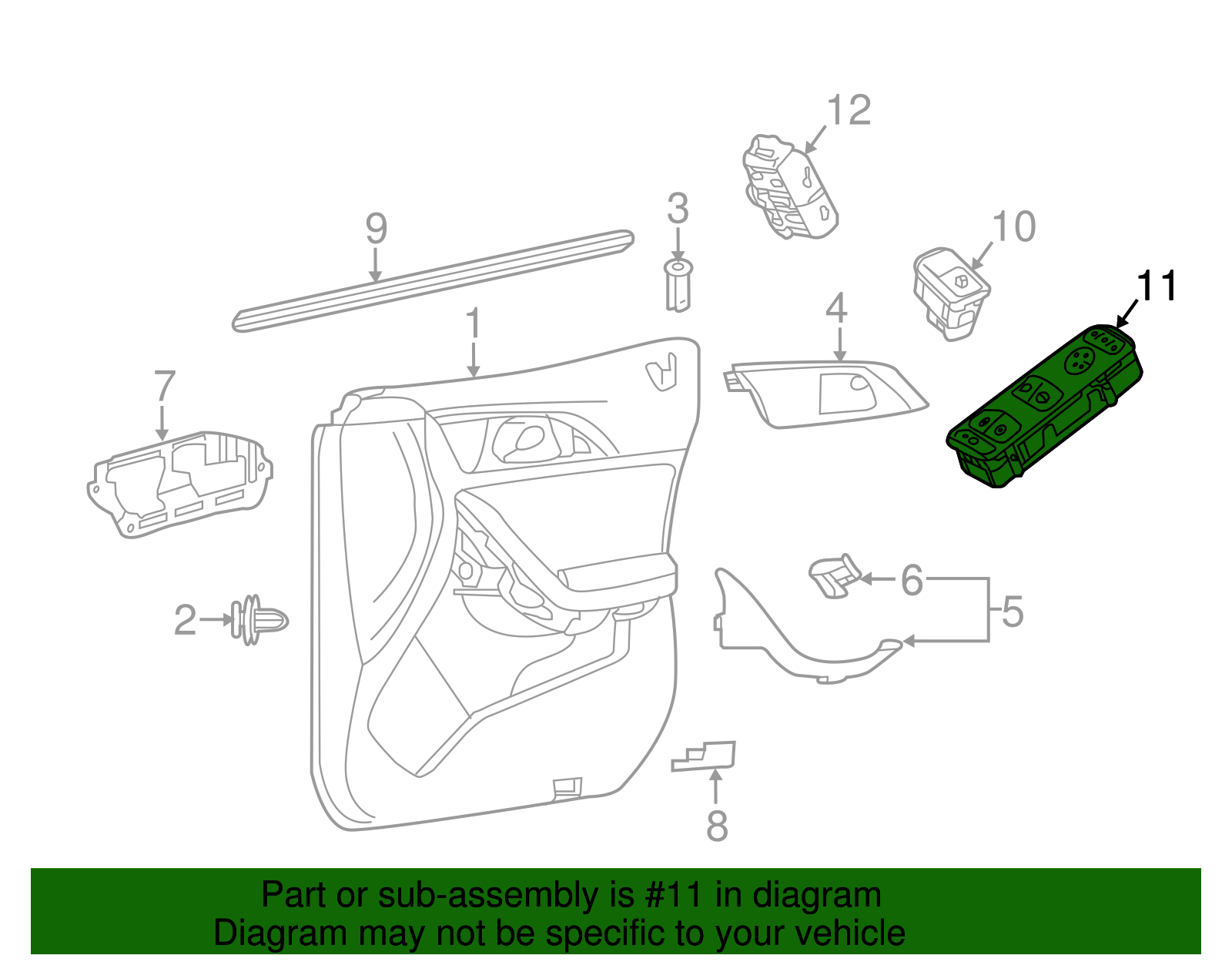 Switch Assembly-Power Window Main 25401-HG00C | Infiniti of Orland Park