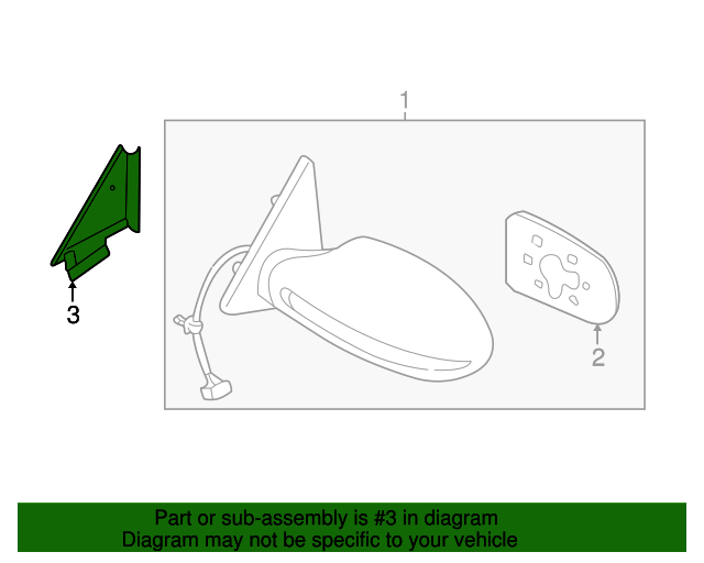 2004-2008 Nissan Maxima Mirror Cover - Driver's Side (LH) 80293-7Y000 ...