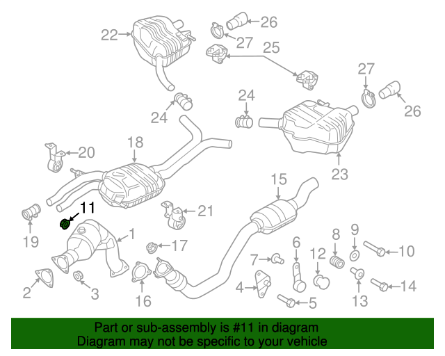 1996-2018 Audi Plate Lock Nut N-023-003-13 | Audi USA Parts