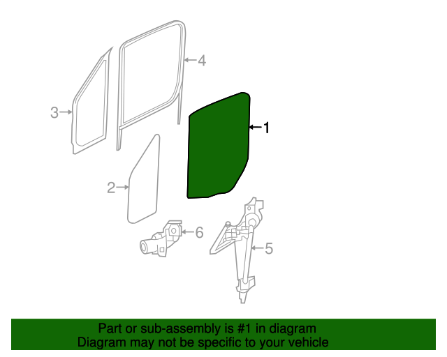 906-725-02-10 - Movable Glass 2010-2018 Mercedes-Benz | Mercedes-Benz ...