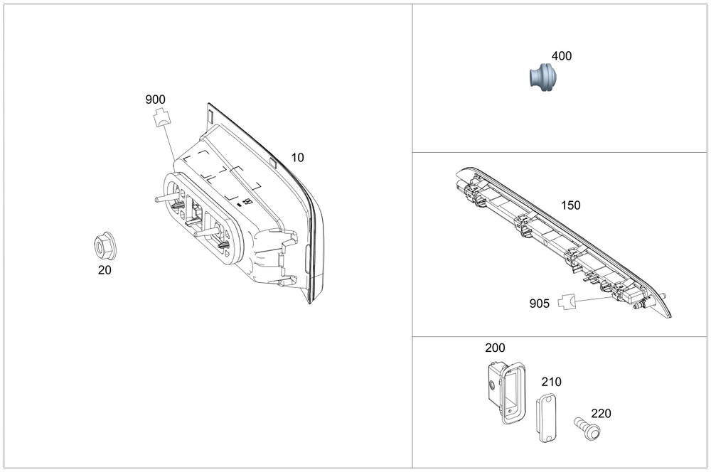 463-906-53-01 - Rear Lamp Combination 2002-2026 Mercedes-Benz ...