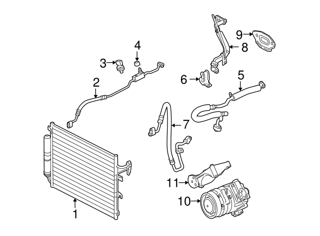 JUF500520 - AC Hoses - 2005-2007 Land Rover LR3 | LandRoverLakeBluff
