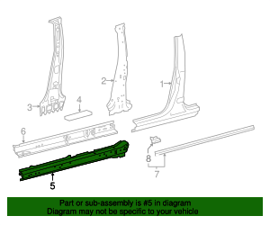 2013-2018 Toyota RAV4 Rocker Reinforced 61403-0R030 | Toyota Parts Center